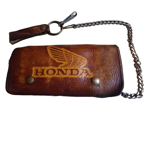 Honda | Bags | Mens Vintage 7s Honda Motorcycle Wallet With Chain ...